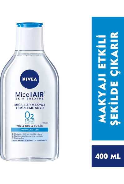 Nivea Micellair Makyaj Temizleme Suyu Normal Ciltler 400 Ml