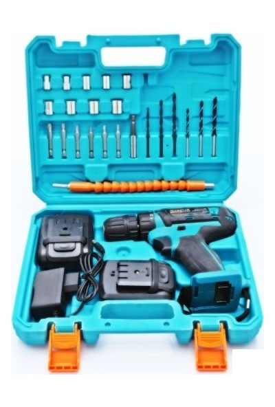 Maxstar 24 V Lı-On Çift Akülü Şarjlı Matkap Vidalama + 23 Parça Set Maxstar 24 V Lı-On Çift Akülü Şarjlı Matkap Vidalama + 23 Parça Set