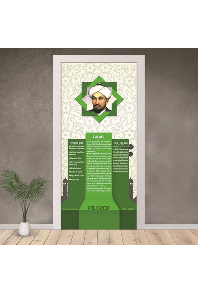 Hediyeci Dükkanım Bilim Insanları Kapı Giydirme 06