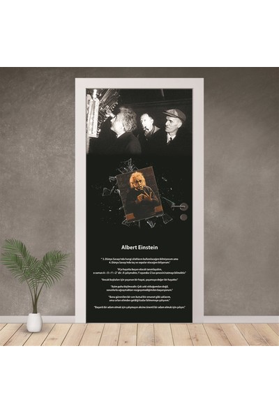 Hediyeci Dükkanım Bilim Insanları Kapı Giydirme 49