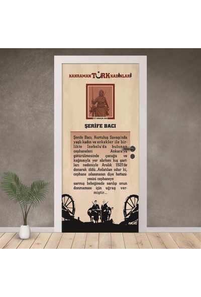 Hediyeci Dükkanım Kahraman Türk Kadınları Kapı Giydirme 09