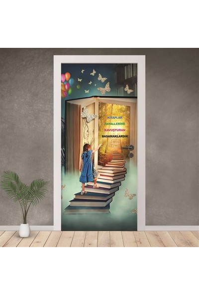 Hediyeci Dükkanım Kütüphane Kapı Giydirme 58 Hediyeci Dükkanım Kütüphane Kapı Giydirme 58