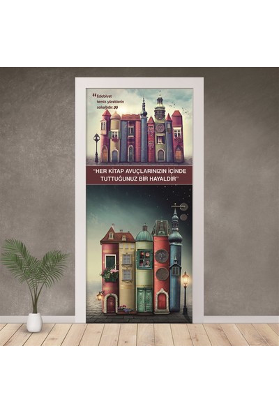 Hediyeci Dükkanım Kütüphane Kapı Giydirme 69 Hediyeci Dükkanım Kütüphane Kapı Giydirme 69