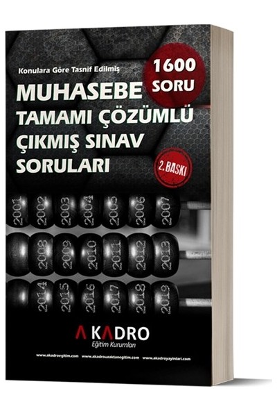 A Kadro Eğitim Kurumları Muhasebe Çıkmış Sorular