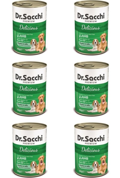 Dr.sacchi Konserve Köpek Kuzu Etli 400 gr x 6 Adet