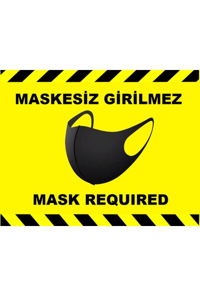 Weppe Sticker Sosyal Mesafe Maske Uyarı 15 x 20 cm Sarı Türkçe-İngilizce Etiket Sticker C4-15 Weppe Sticker Sosyal Mesafe Maske Uyarı 15 x 20 cm Sarı Türkçe-İngilizce Etiket Sticker C4-15