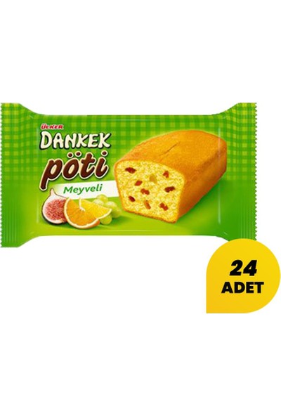 Ülker Dankek Pöti Meyveli Kek 35 gr 24'lü Ülker Dankek Pöti Meyveli Kek 35 gr 24'lü