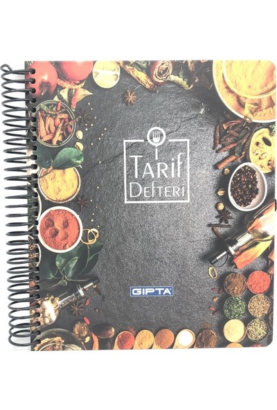 Gıpta 1299 Tarif Defteri Spiralli Sert Kapak 22 x 26 cm