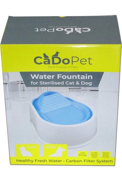 Cado Pet Kedi Köpek Için Otomatik Su Pınarı 2 lt