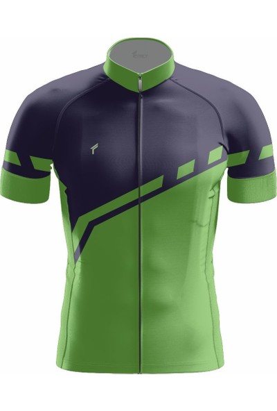 Freysport Lane-03 Bisiklet Forması Kısa Kol - Lacivert Yeşil