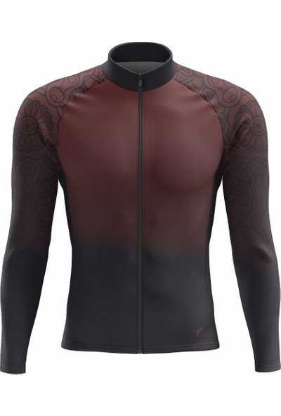 Freysport Transitive-02 Bisiklet Forması Uzun Kol Siyah Bordo
