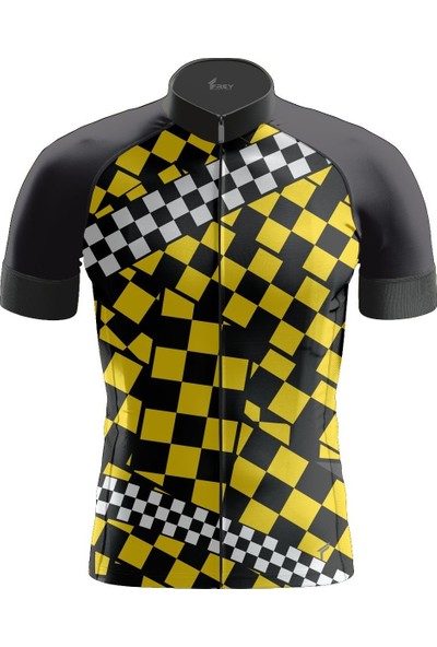 Freysport Chess-06 Bisiklet Forması Kısa Kol - Siyah Sarı