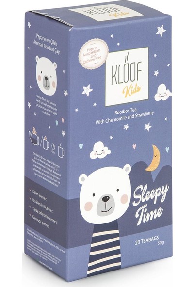 Kloof Rooibos Tea Kloof Kids Sleepy Time Rooibos Tea - Çilekli ve Papatyalı Roybos Çayı 50 gr 20'li Demlik Poşeti Kloof Rooibos Tea Kloof Kids Sleepy Time Rooibos Tea - Çilekli ve Papatyalı Roybos Çayı 50 gr 20'li Demlik Poşeti