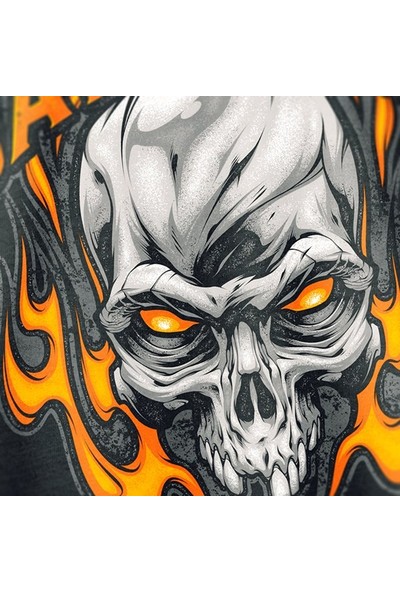 Buffalo Fire Skull Bandana