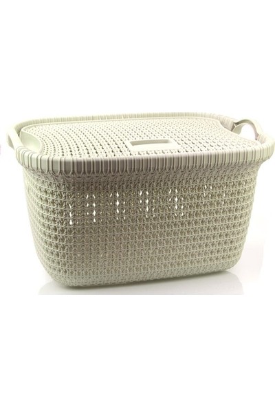 Redro Home Örgü Desenli Kapaklı Çamaşır Sepeti 22 Lt Redro Home Örgü Desenli Kapaklı Çamaşır Sepeti 22 Lt