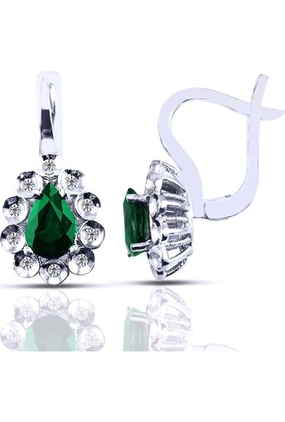 Amor 1.16 Karat Pırlantalı Zümrüt Küpe F-Sı 14K Amor 1.16 Karat Pırlantalı Zümrüt Küpe F-Sı 14K