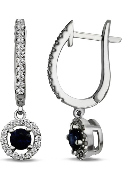 Amor 0.36 Karat Pırlanta 0.71 Karat Safir Küpe F-Sı 18K Amor 0.36 Karat Pırlanta 0.71 Karat Safir Küpe F-Sı 18K