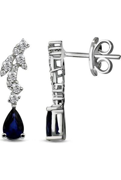 Amor Pırlanta Amor 0.32 Karat Pırlanta 0.82 Karat Safir Küpe F-Sı Amor Pırlanta Amor 0.32 Karat Pırlanta 0.82 Karat Safir Küpe F-Sı