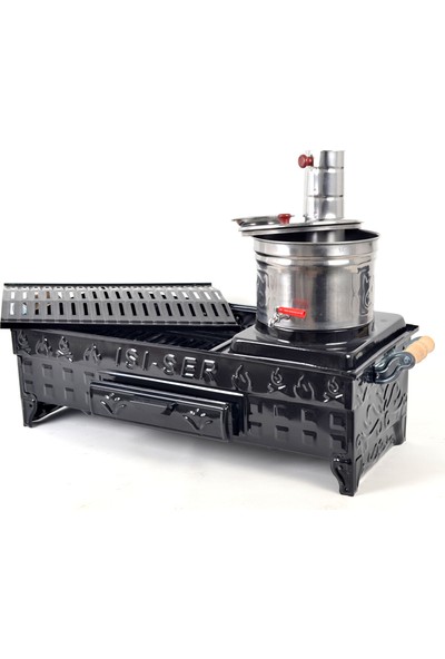 Mangal Sepetim Semaverli Mangal Çekmeceli 5 Litre Hazneli 31X73