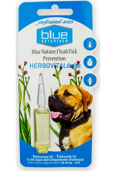 Blue Veteriner 20-40KG Köpekler Için Bitkisel Ense Damlası 5ml Blue Veteriner 20-40KG Köpekler Için Bitkisel Ense Damlası 5ml