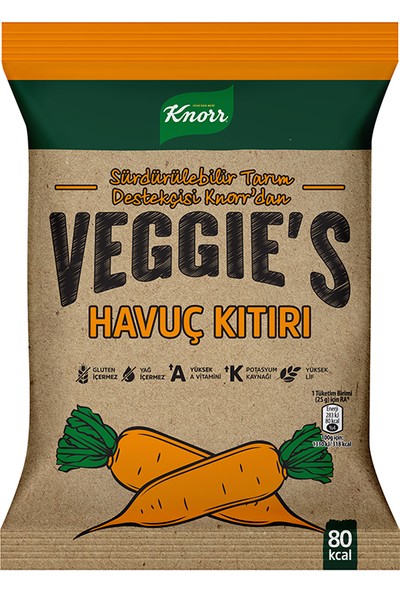 Knorr Veggies Havuç Kıtırı 25 gr Knorr Veggies Havuç Kıtırı 25 gr