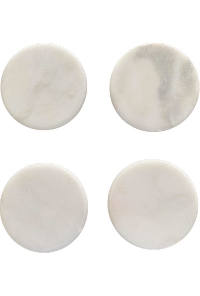 Rey Home Dekoratif Doğal Mermer Yuvarlak Bardak Altlığı Beyaz 4'lü Set 10 cm Rey Home Dekoratif Doğal Mermer Yuvarlak Bardak Altlığı Beyaz 4'lü Set 10 cm