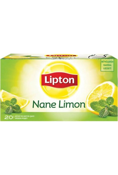 Lipton Nane Limon Çayı 20'li 3'lü Lipton Nane Limon Çayı 20'li 3'lü