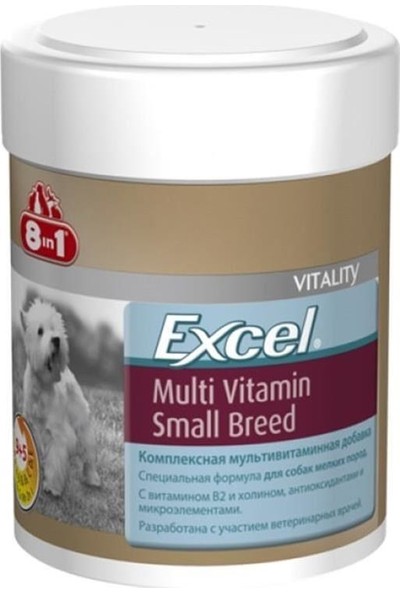 8in1 Excel Küçük Irk Köpek Için Multivitamin 70 Tablet 8in1 Excel Küçük Irk Köpek Için Multivitamin 70 Tablet