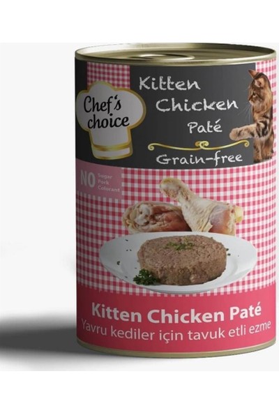 Chefs Choice Tavuk Etli Ezme Yavru Kedi Konsevesi 400 gr Chefs Choice Tavuk Etli Ezme Yavru Kedi Konsevesi 400 gr
