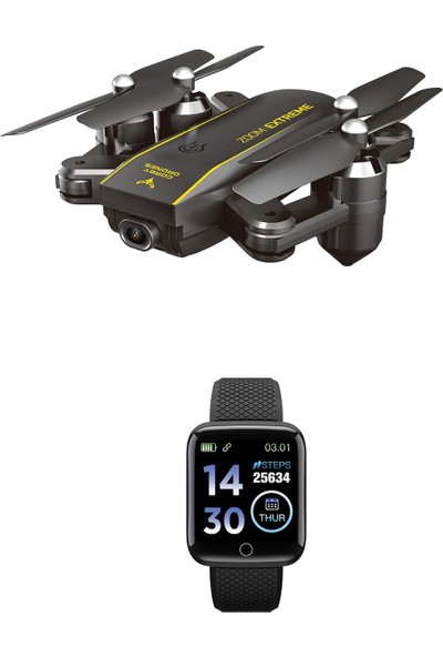 Corby CX015 Wifi 1080P Kameralı Katlanabilir Drone + PSSW05 Smart Look Akıllı Saat Corby CX015 Wifi 1080P Kameralı Katlanabilir Drone + PSSW05 Smart Look Akıllı Saat