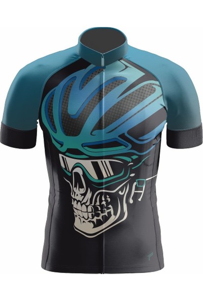 Freysport Skull-04 Bisiklet Forması Kısa Kol - Siyah Mavi Freysport Skull-04 Bisiklet Forması Kısa Kol - Siyah Mavi