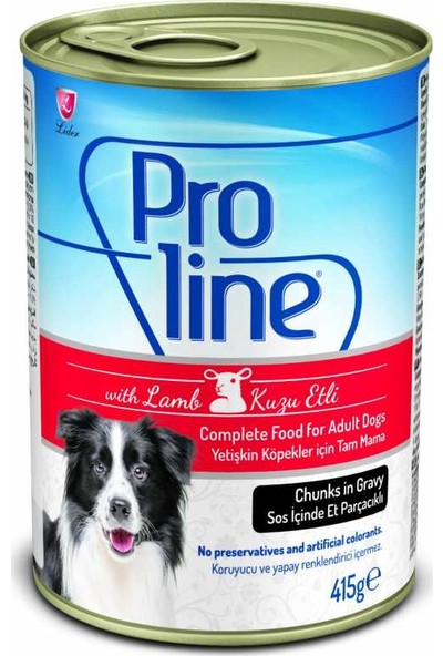 Proline Soslu Kuzulu Köpek Konserve 415 gr 6'lı Proline Soslu Kuzulu Köpek Konserve 415 gr 6'lı