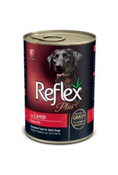 Refle x Plus Kuzulu Köpek Soslu Et Parçacıklı Konserve 415 gr 6'lı Refle x Plus Kuzulu Köpek Soslu Et Parçacıklı Konserve 415 gr 6'lı