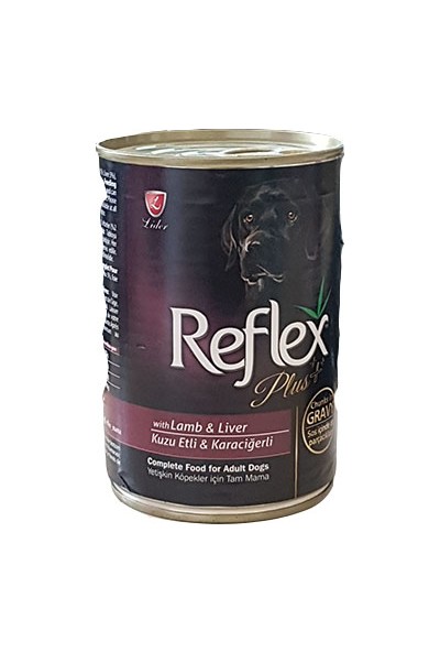 Refle x Plus Kuzulu Karaciğerli Köpek Soslu Konserve 400 gr Refle x Plus Kuzulu Karaciğerli Köpek Soslu Konserve 400 gr