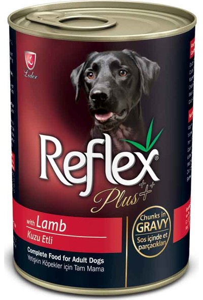 Refle x Plus Kuzulu Köpek Soslu Et Parçacıklı Konserve 415 gr 24 Adet Refle x Plus Kuzulu Köpek Soslu Et Parçacıklı Konserve 415 gr 24 Adet