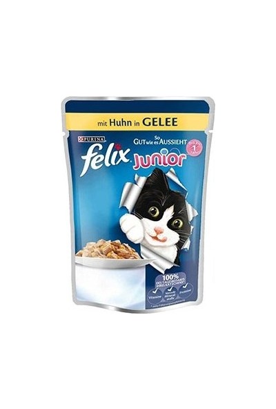 Felix Tavuklu Yavru Kedi Konservesi Pouch 100 gr x 20 Adet Felix Tavuklu Yavru Kedi Konservesi Pouch 100 gr x 20 Adet