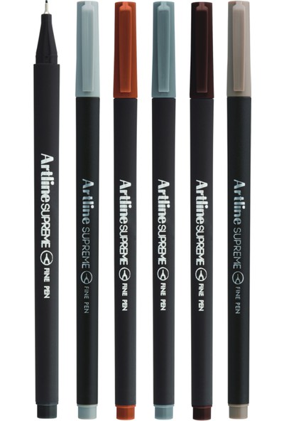 Artline Supreme Fineliner Kalem Dark Tonlar 6'lı Artline Supreme Fineliner Kalem Dark Tonlar 6'lı