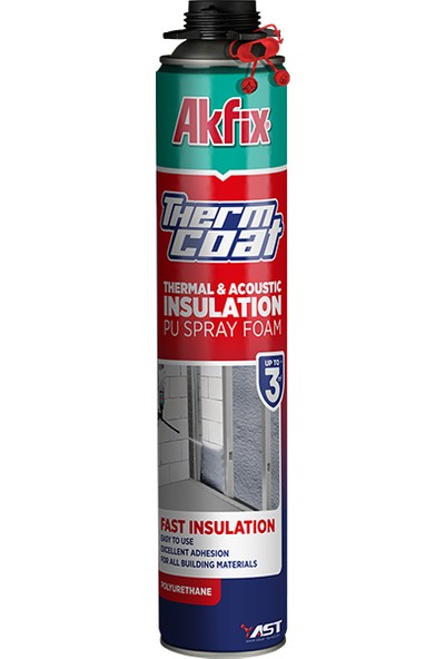 Akfix Thermcoat Termal ve Akustik Yalıtım Köpüğü 930 gr