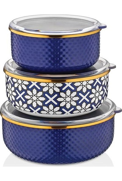 Schafer 1S272-05001-LAC01 Glaze 3'lü Saklama Kabı Schafer 1S272-05001-LAC01 Glaze 3'lü Saklama Kabı