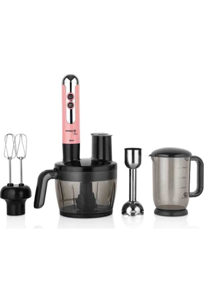 Korkmaz Mia Multi Pembe/krom Blender Set Korkmaz Mia Multi Pembe/krom Blender Set