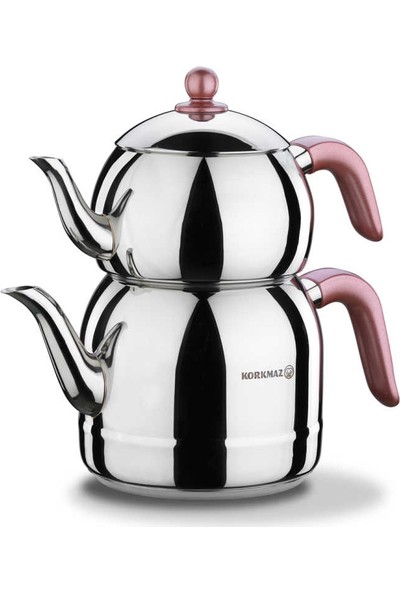 Korkmaz A195 Retro Rose Çaydanlık Takımı Paslanmaz Çelik Korkmaz A195 Retro Rose Çaydanlık Takımı Paslanmaz Çelik