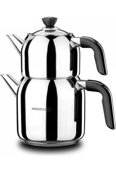 Korkmaz A078-01 Kappa Çaydanlık Takımı Siyah