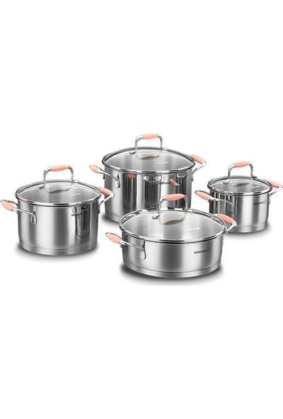 Korkmaz A 1979-1 Flora Tencere Takımı Pembe