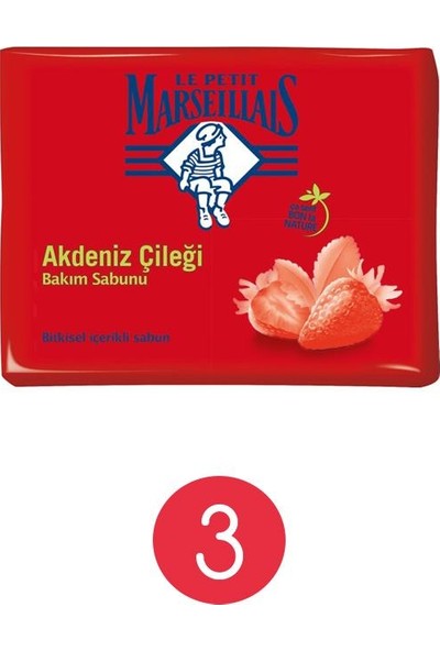 Le Petit Marseillais Sabun Çilek 3 x 90 gr