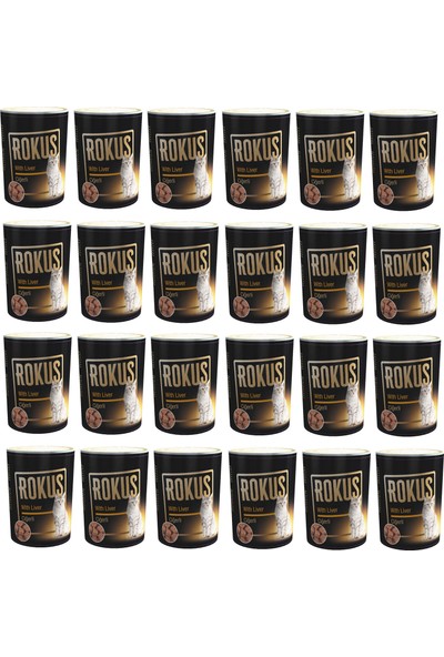 Rokus Ciğerli Kedi Konserve 410GR x 24 Adet Rokus Ciğerli Kedi Konserve 410GR x 24 Adet