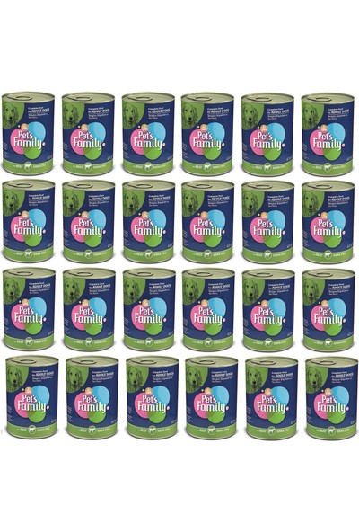 Pets Family Dana Etli Konserve Köpek Maması - 410 G