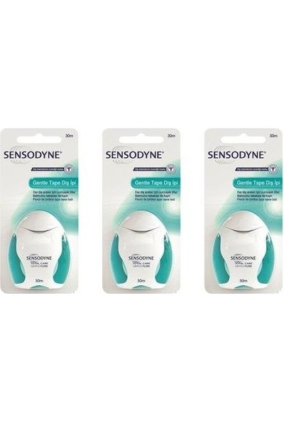 Sensodyne Gentle Tape Diş Ipi 30 m Nane Tadı 3 Adet Sensodyne Gentle Tape Diş Ipi 30 m Nane Tadı 3 Adet