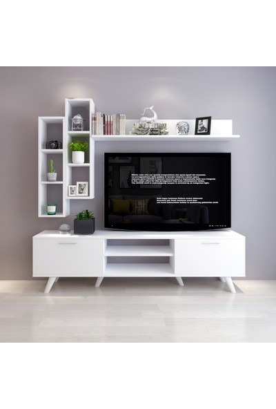 Moonlife Istanbul Dolaplı Tv Ünitesi 1 Beyaz