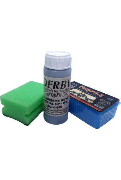 Derby Açık Gri Deri Oto Döşeme Direksiyon Koltuk Boyası Derby Açık Gri Deri Oto Döşeme Direksiyon Koltuk Boyası