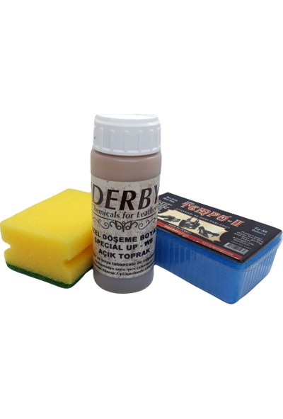 Derby Açık Toprak Deri Oto Koltuk Direksiyon Döşeme Boyası Derby Açık Toprak Deri Oto Koltuk Direksiyon Döşeme Boyası